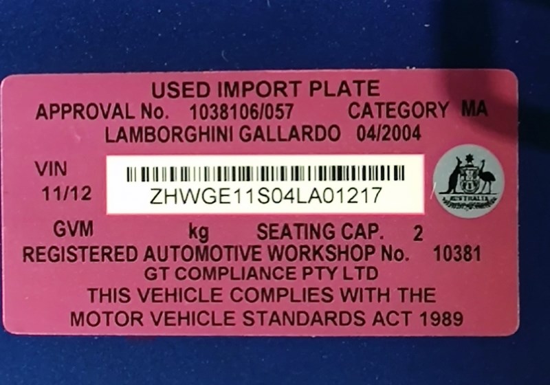 Detail on 2004 Lamborghini Gallardo ZHWGE11S04LA01217